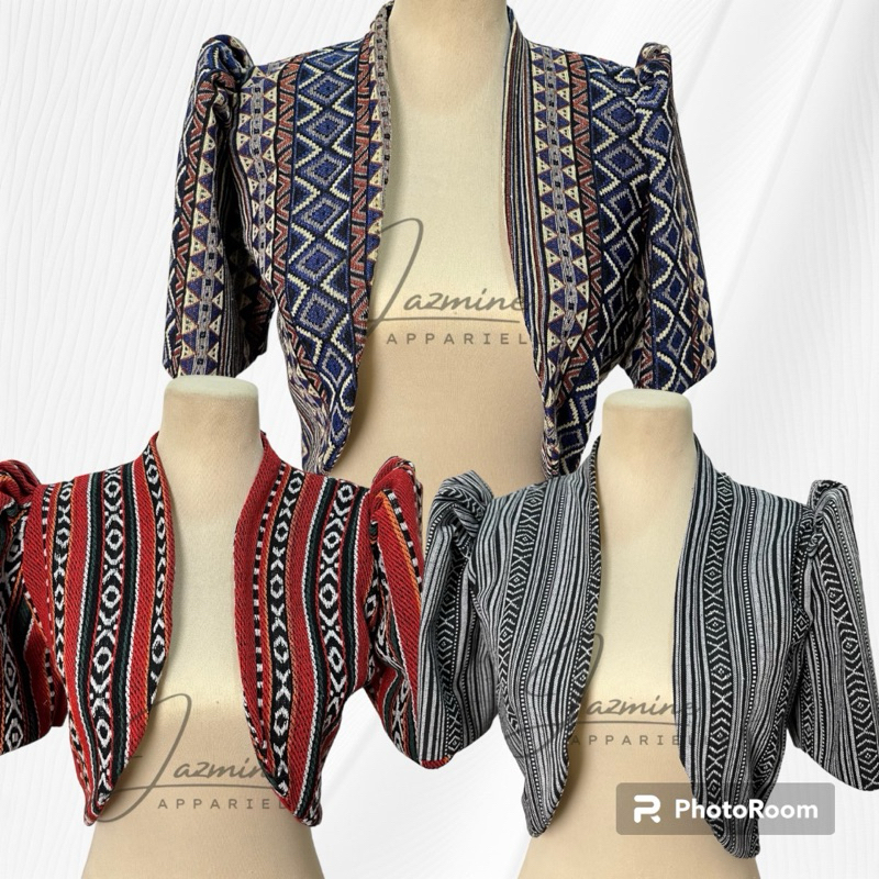 FILIPINIANA ETHNIC BOLERO | CONTINUOUS COLLAR | MESTIZA SLEEVES ...
