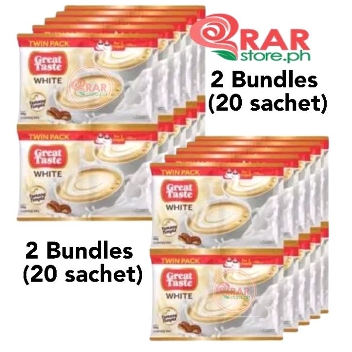 GREAT TASTE WHITE 2 BUNDLES (20 SACHETS) | Shopee Singapore