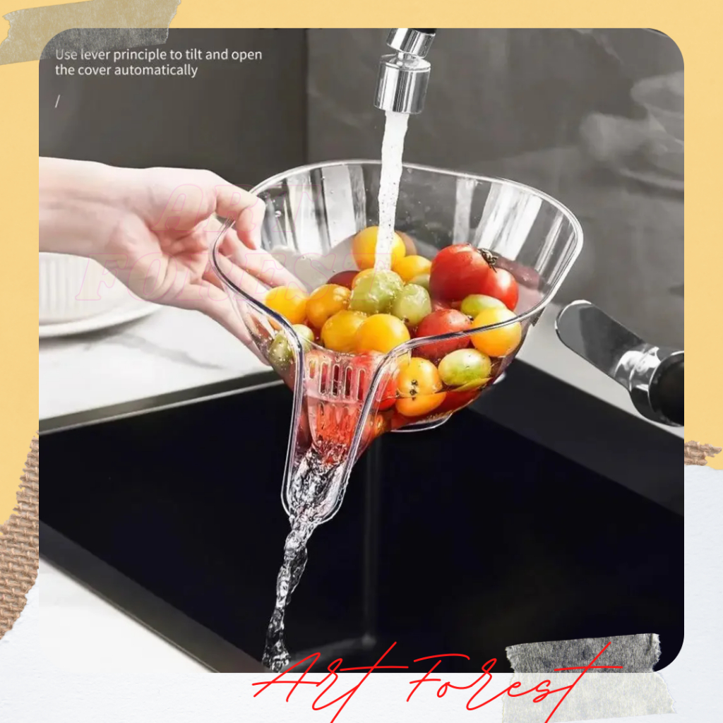 Drain Bowl with Funnel Multifunctional Kitchen Sink Colander Sieve Bowl ...
