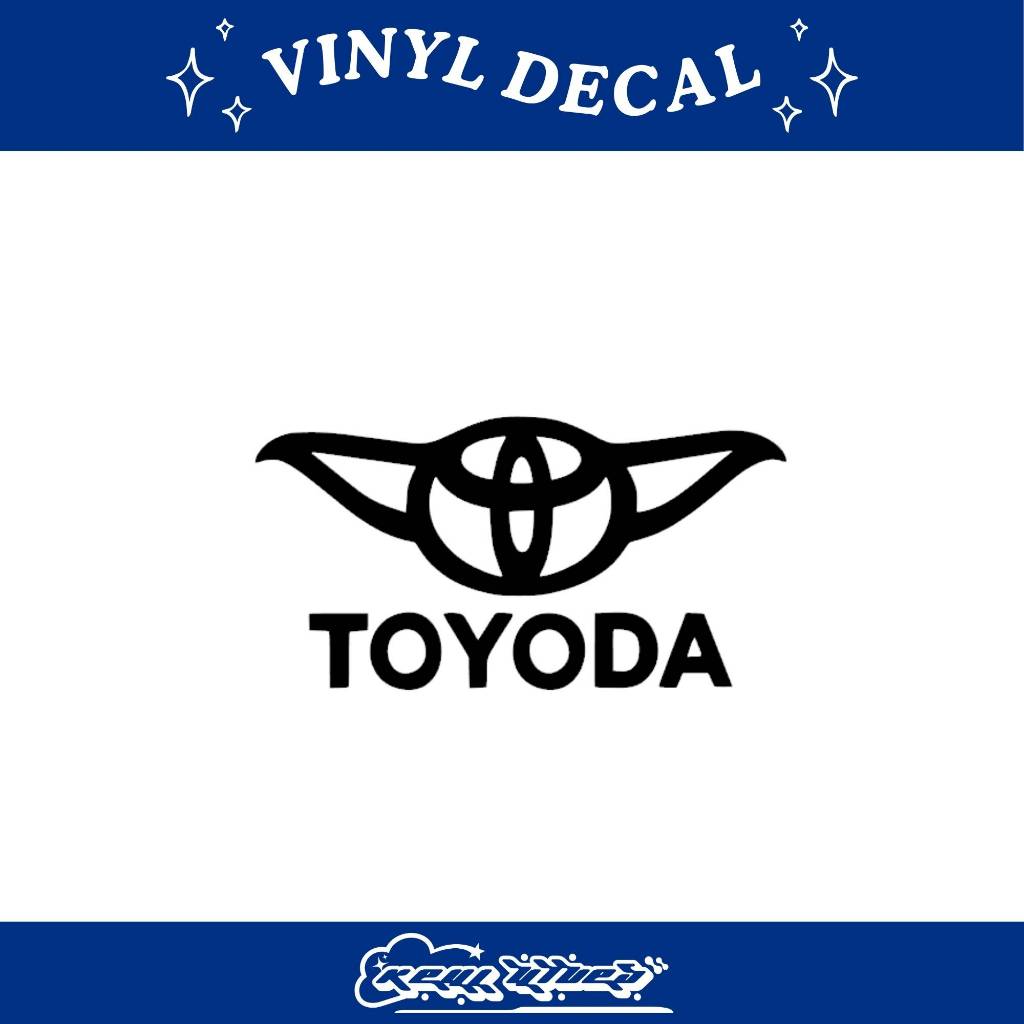 TOYODA BABY YODA GROGU logo car vinyl decals laptop tumbler sticker ...