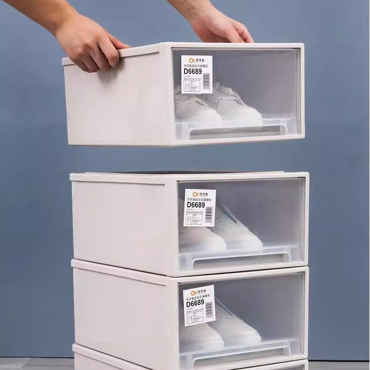 Large Size Shoe Rack Organizer Hard Plastic Acrylic Shoe Box Foldable ...