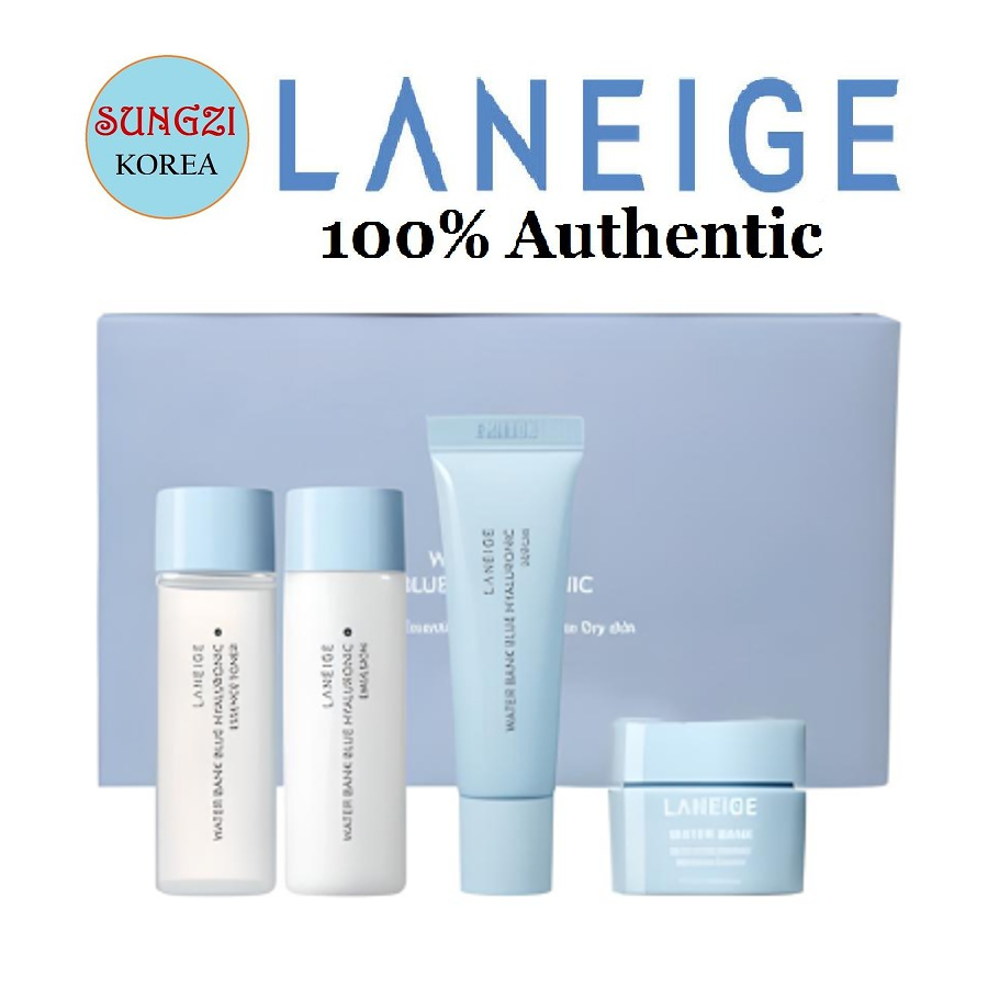 LANEIGE Water Bank Blue Hyaluronic 4 Step Essential Kit (2026) | Shopee ...