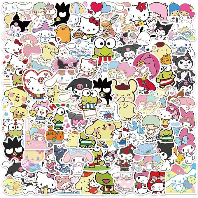 50pcs Kawaii Stickers, Anime Stickers, Hello Kitty Stickers My Melody ...
