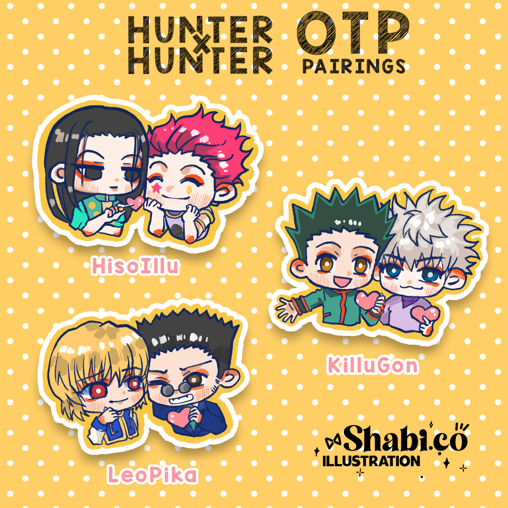 Hunter x Hunter OTP Cute Chibi Pairing Sticker Vinyl Laminated | Shopee ...