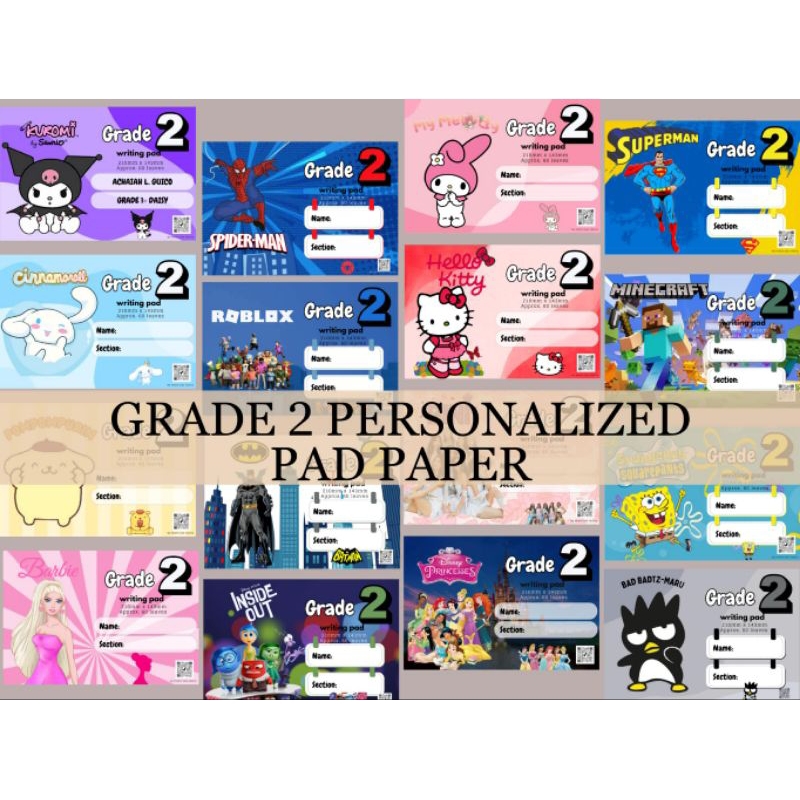Personalized Pad paper with name and characters | Shopee Singapore