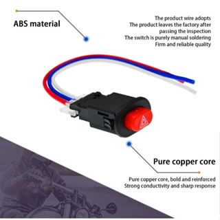 Motorcycle Hazard Switch On/Off Hazard Button Switch Universal Motor ...