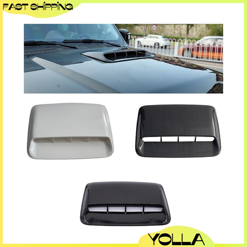 3 Colors Car Universal Hood Scoop Fake Air Flow Intake Decoration Cover ...
