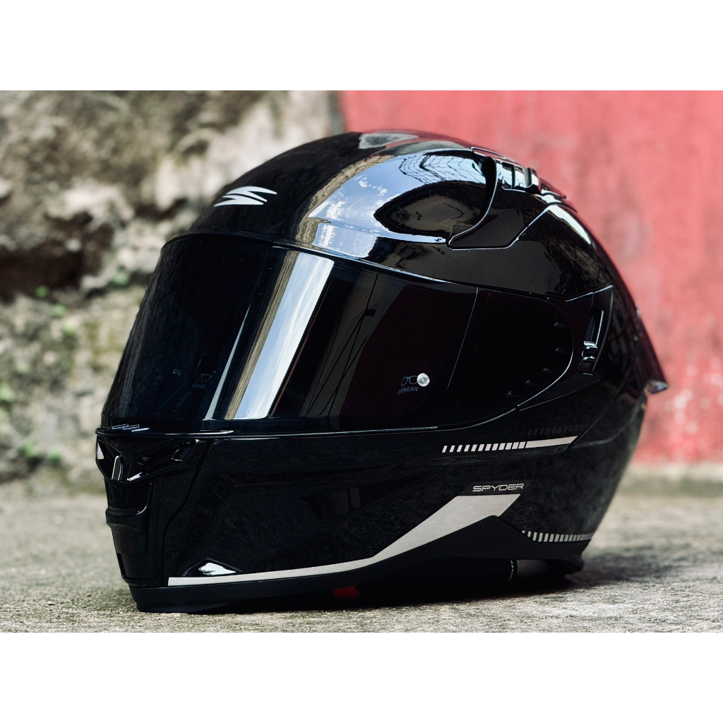 Spyder Fury V3 Full Face Dual Visor Helmet with Free Extra Clear Visor ...