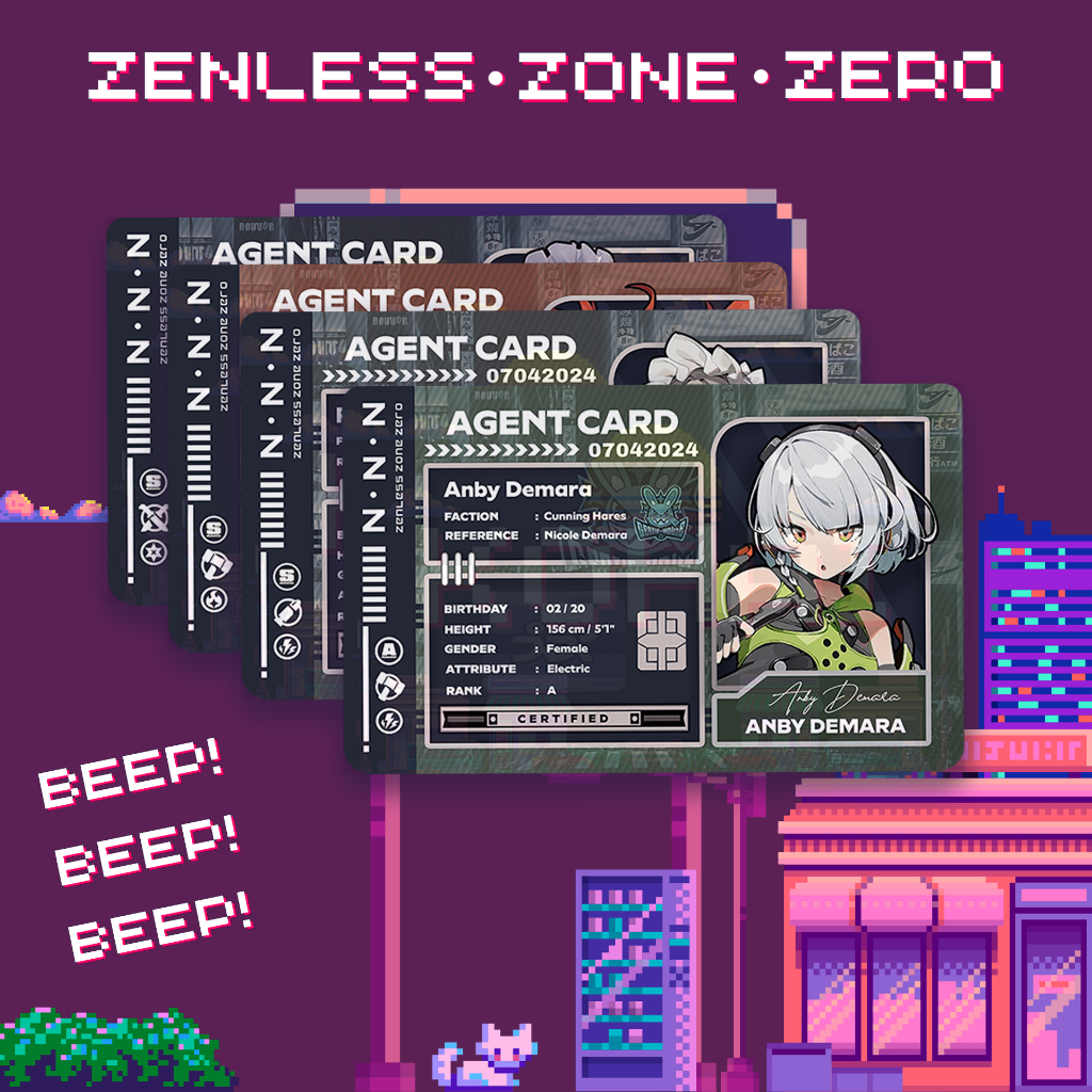 Zenless Zone Zero ID Card Agent Card Part 1 | Shopee Singapore