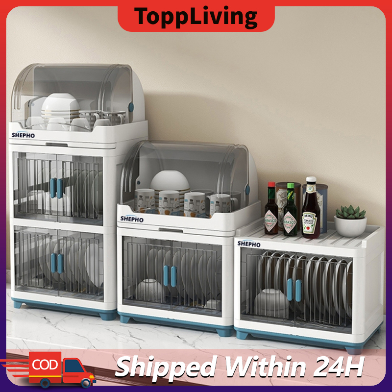 Dish Cabinet Kitchen Organizer Plate Organizer Microwaveable Container ...