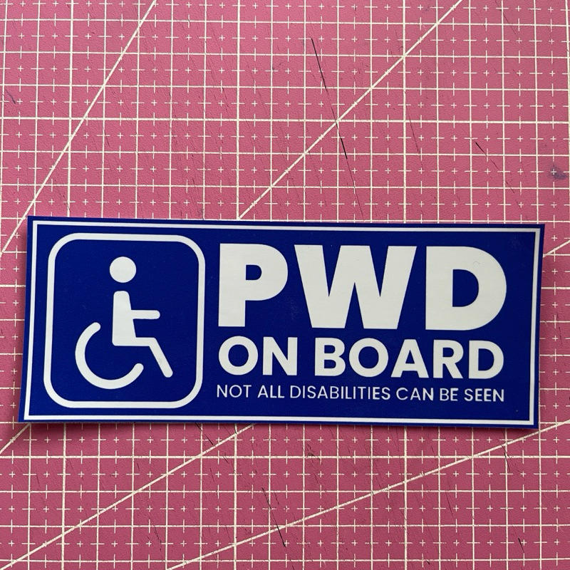 PWD on Board Sticker | car sticker | car decal | Shopee Singapore