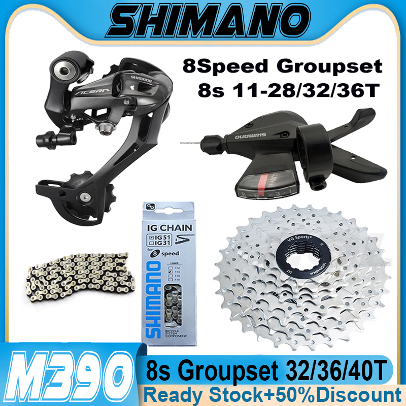 Shimano Acera M310 8 Speed Groupset VG Cassette 32T/36/40T Shimano ...