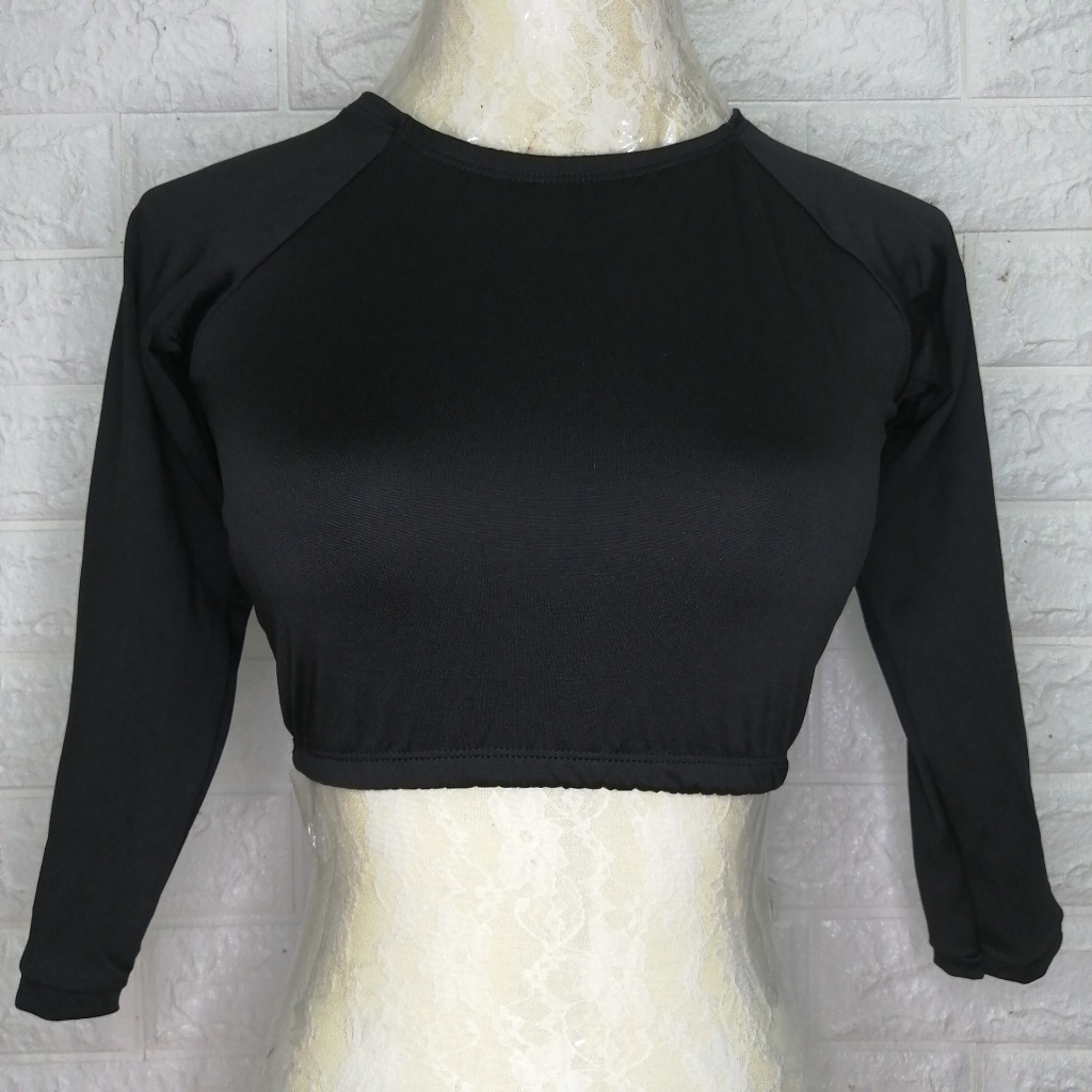 Gartered Crop Top Rash Guard (XS-S) | Shopee Singapore