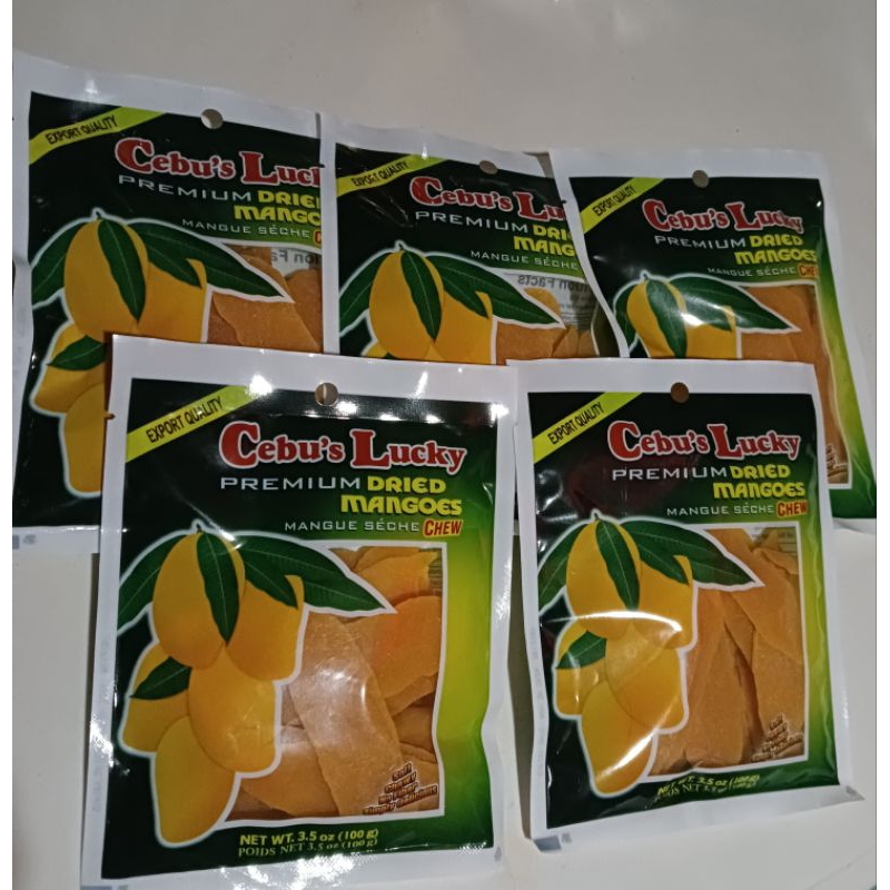 5 Packs of Cebu Lucky Dried mango 100grams per pack | Shopee Singapore