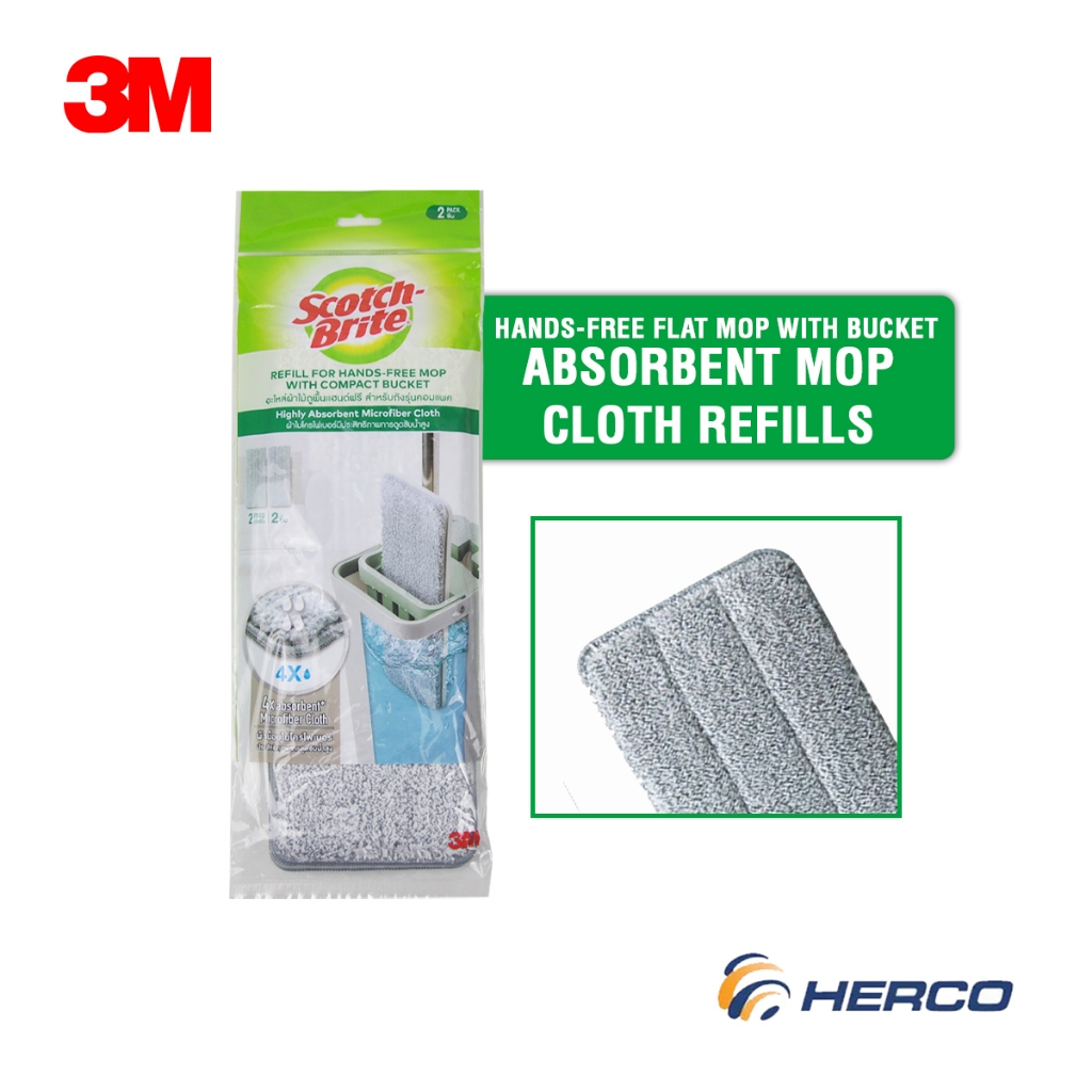 3M Scotch Brite Hands Free Compact Mop Refill Asia | Shopee Singapore