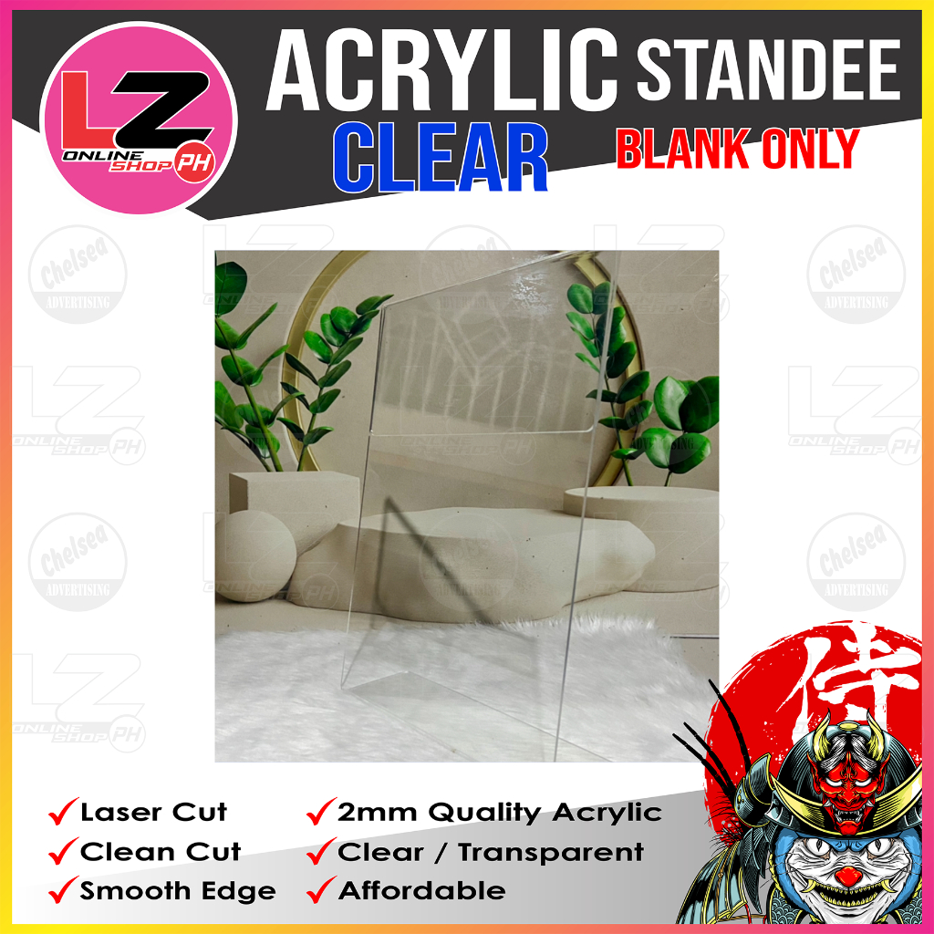 Acrylic Standee Blank Clear / Transparent, 8R, A4, Letter / Short, QR ...