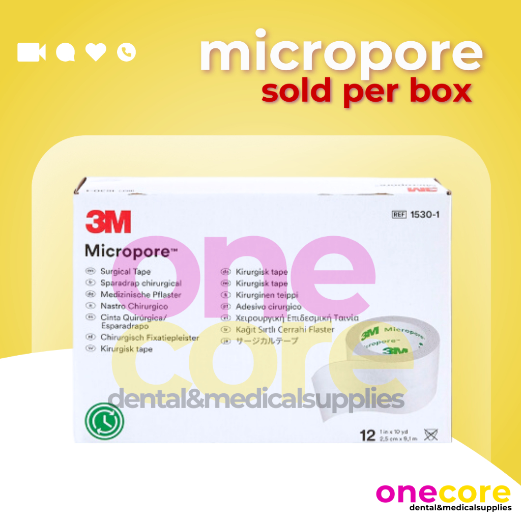 [Box] 3M Micropore Tape 1, ½ inches and 2 inches (Surgical Tape) | Shopee Singapore