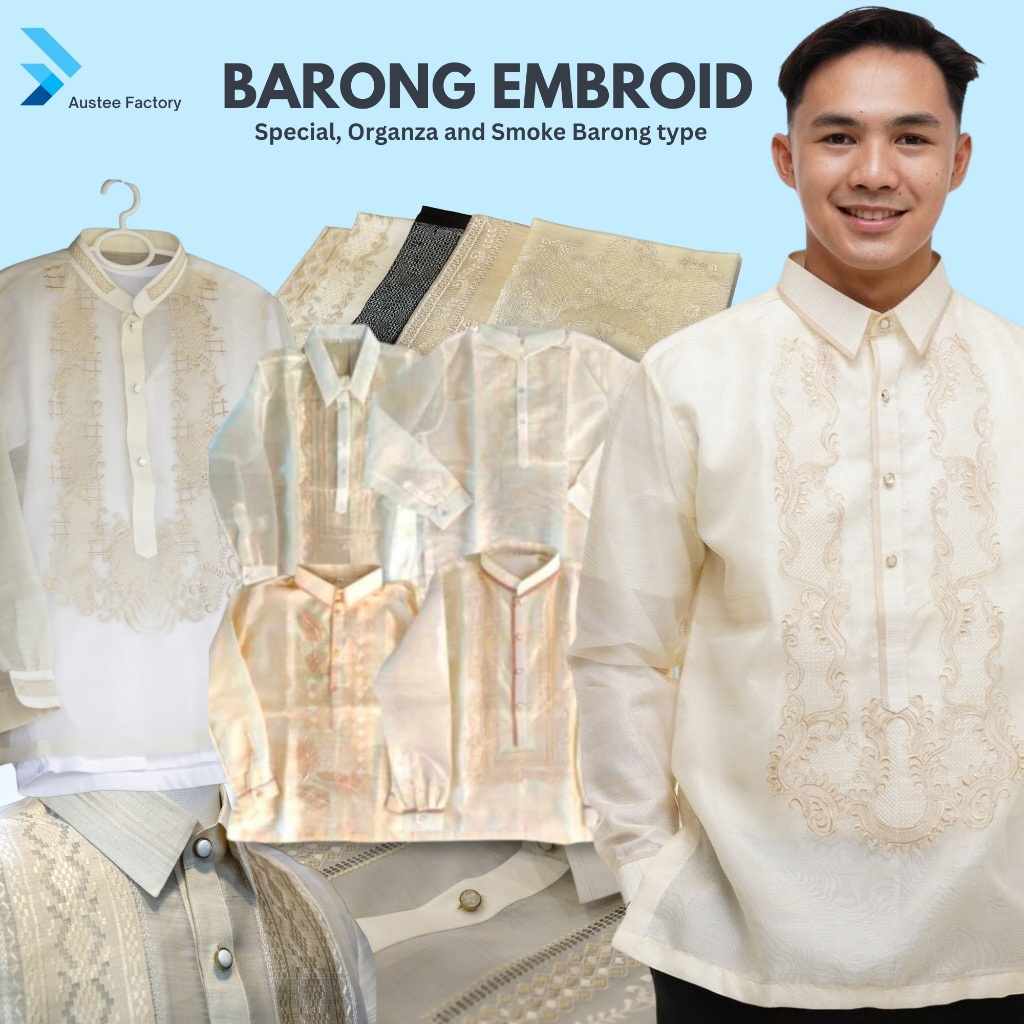 D Austee Premium Barong Tagalog Detailed Classy Embroid Traditional ...