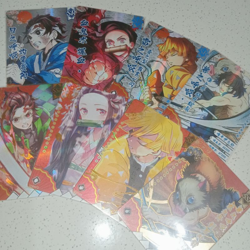 Demon Slayer Tanjiro, Nezuko, Zenitsu, Inosuke SR and SSR cards SET ...