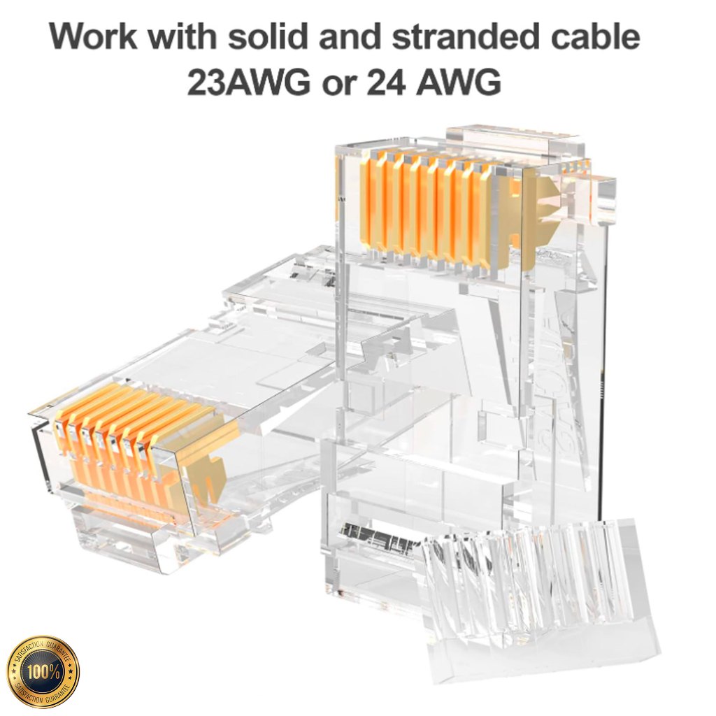 Cat5 Cat5e CAT6 FTP RJ45 Passthrough Unshielded and shielded Modular ...
