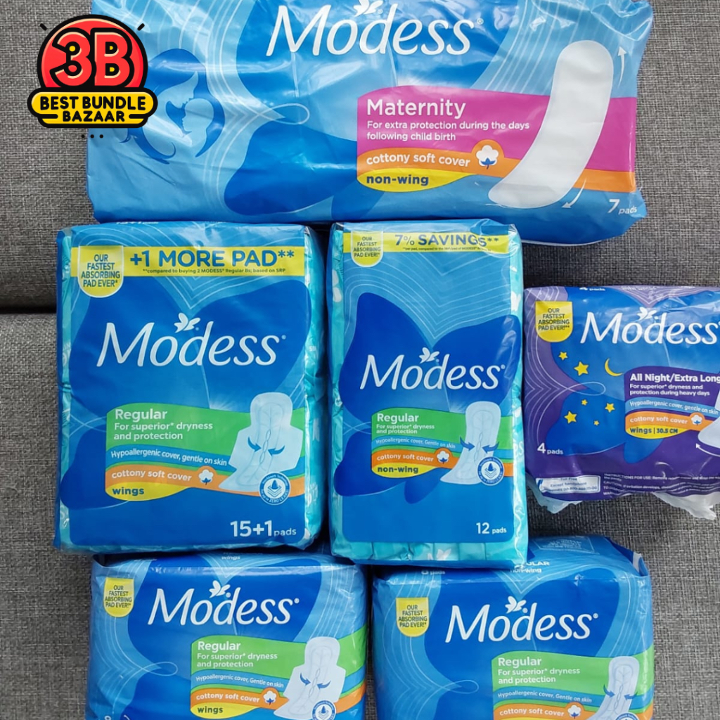 Modess Napkins - Variety for Every Need (Regular, With Wings, All Night ...