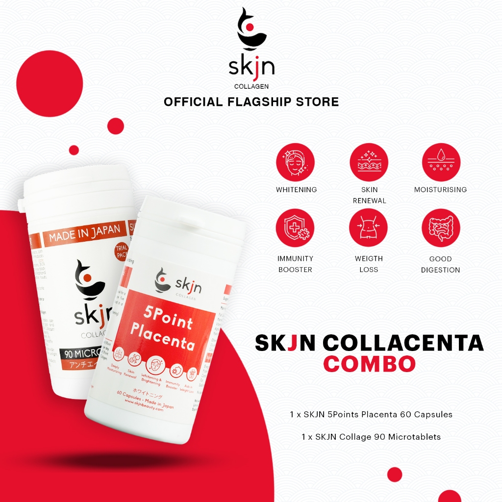 SKJN CollaCenta Combo: Micro Tablets 90's Duma Bottle & 5Point Placenta ...