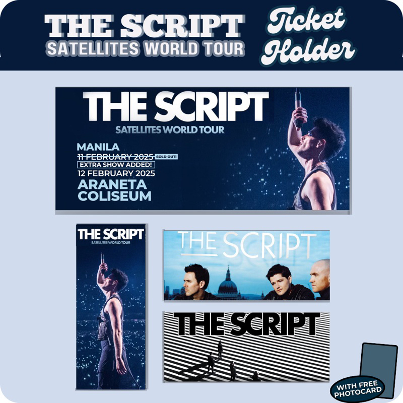 THE SCRIPT: Satellites World Tour TICKET ENVELOPE with FREEBIE | Shopee ...