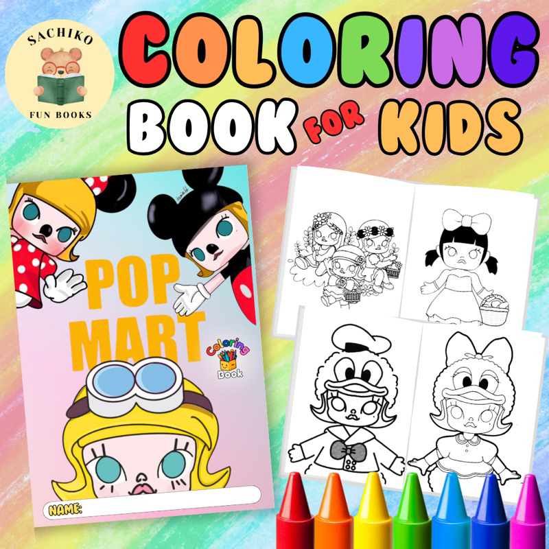 POP MART MOLLY COLORING BOOK SACHIKO FUN BOOKS | Shopee Singapore