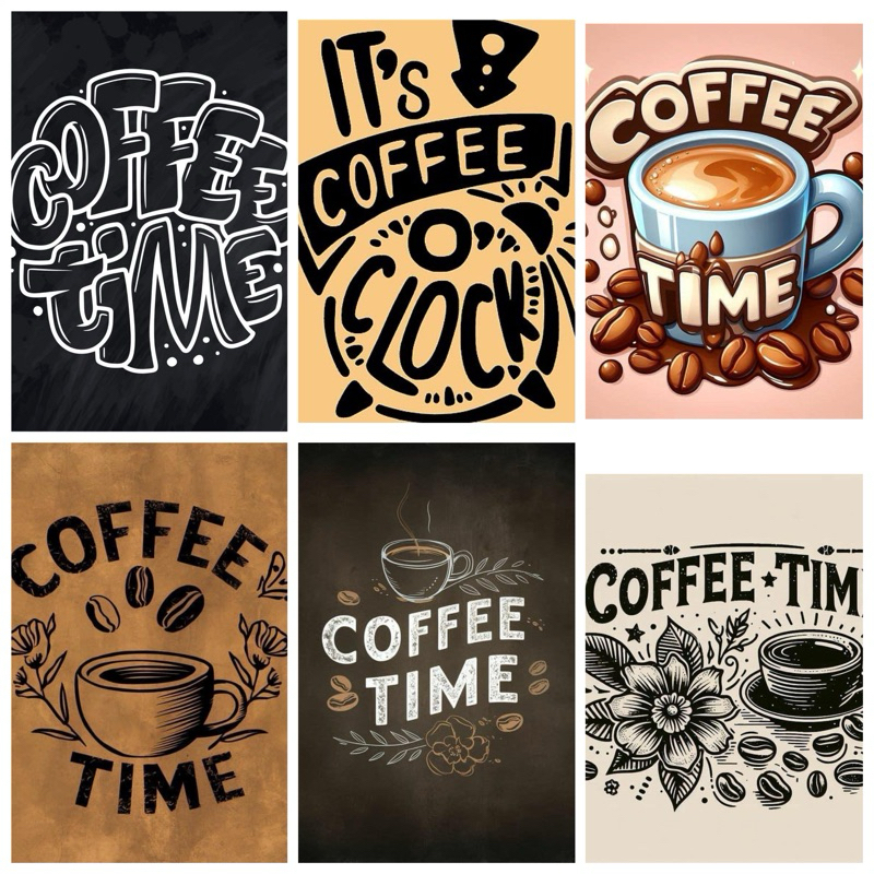 COFFEE TIME Theme Wall Decor A4 Size Laminated | Shopee Singapore
