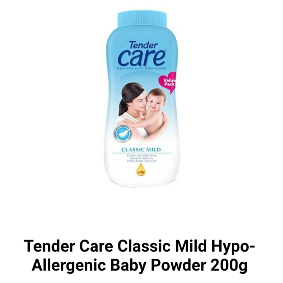 TENDER CARE CLASSIC MILD HYPO-ALLERGENIC BABY POWDER 200g | Shopee ...