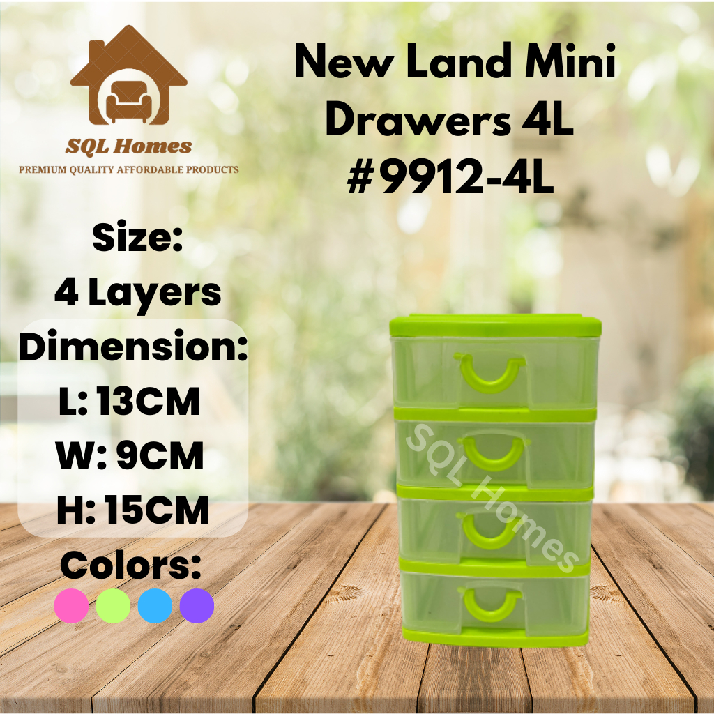 NewLand Mini Drawer | Transparent | Organizer | Jewelry | Medicine ...