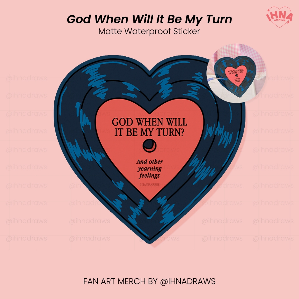 God When Will It Be My Turn Funny Meme Matte Sticker (Tags: aesthetic ...