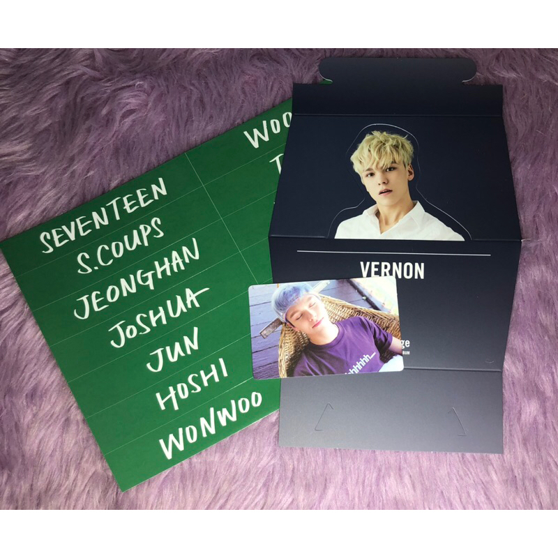 OFFICIAL SVT TEENAGE GREEN ALBUM VERNON BATANGAS RANDOM PHOTOCARD ...