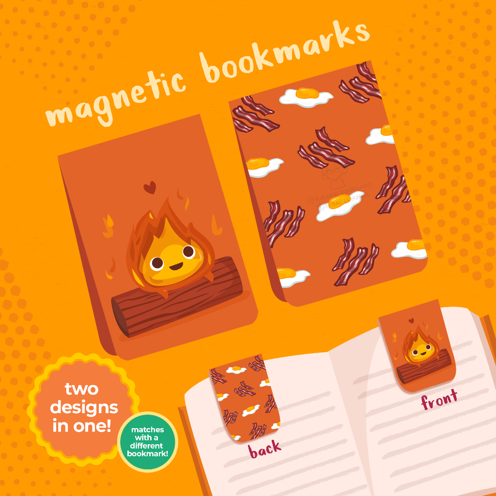 Magnetic Bookmark Studio Ghibli Calcifer from Howl's Moving Castle Back ...