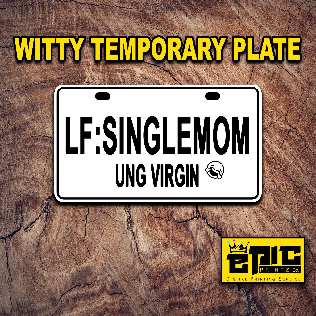 WITTY MC Temporary Plate (5mm Acrylic) | Shopee Singapore