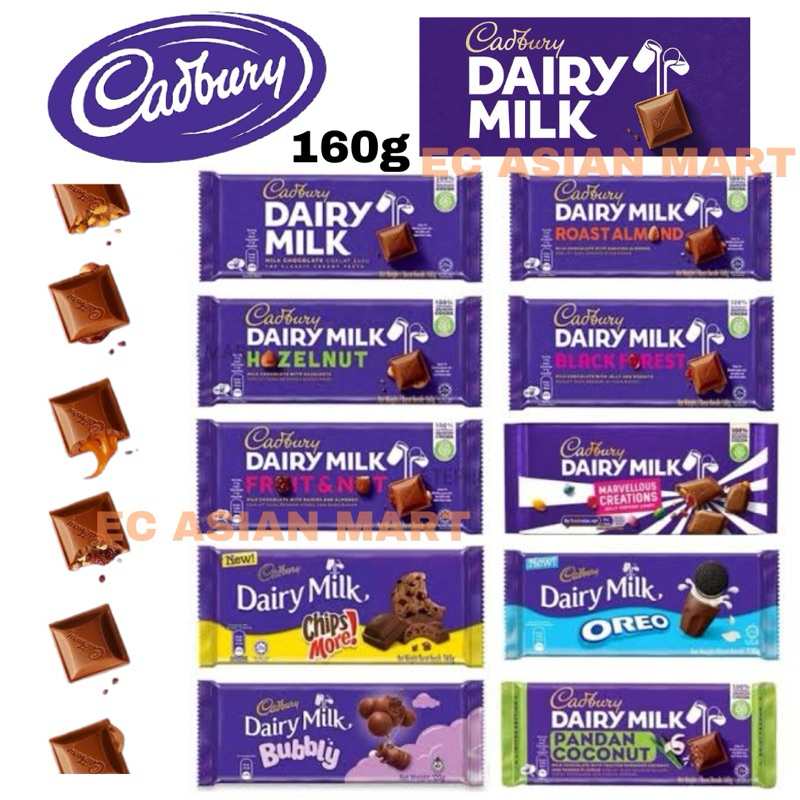 Cadbury Dairy Milk Chocolate Bar 160g | Shopee Singapore