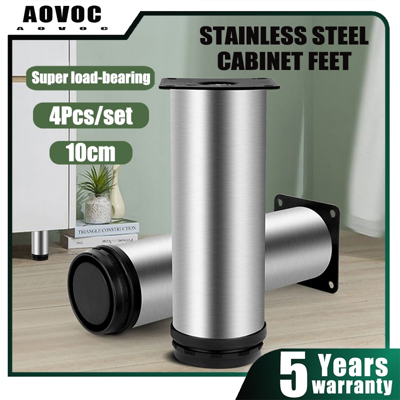 4pcs Furniture Adjustable Cabinet Legs Stainless Steel Table Sofa Bed ...