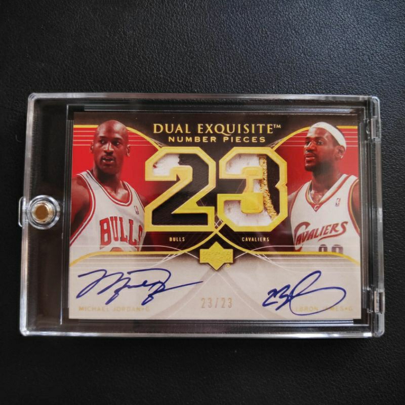 Michael Jordan LeBron James Dual Autograph 2007-08 Exquisite Custom ...