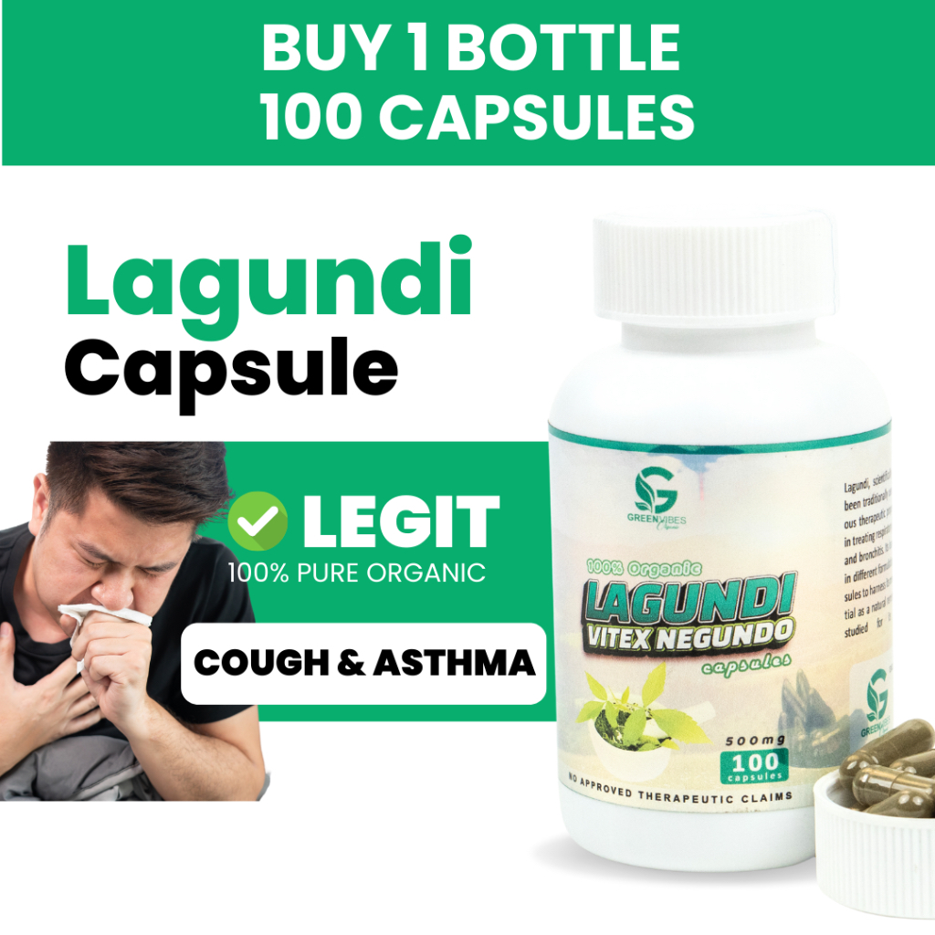 Lagundi Capsules for Respiratory Health 100 CAPSULES by Green Vibes ...