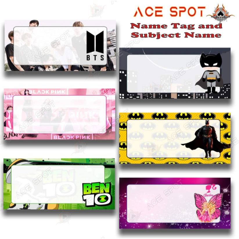 Personalized laminate Name tag and Subject Label | Shopee Singapore
