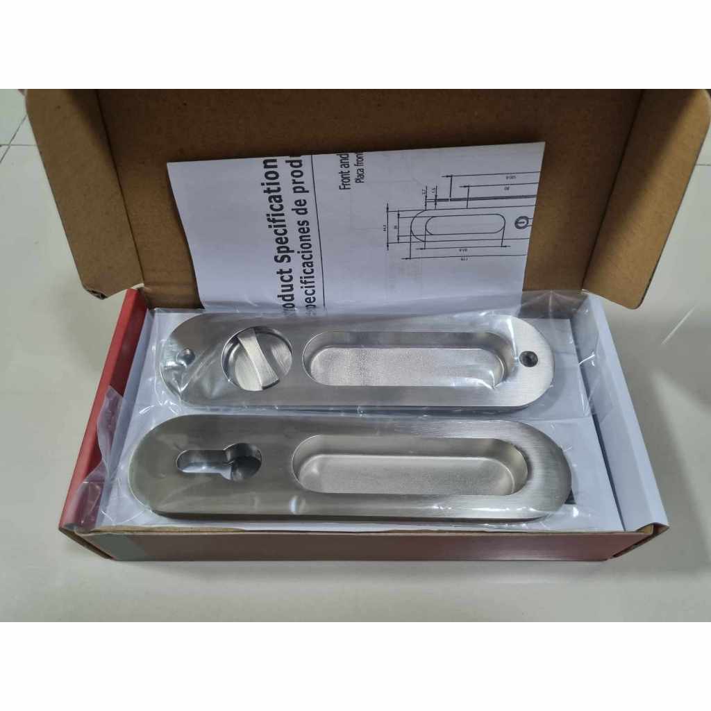 Hafele Sliding door lock (Satin Nickel) | Shopee Singapore