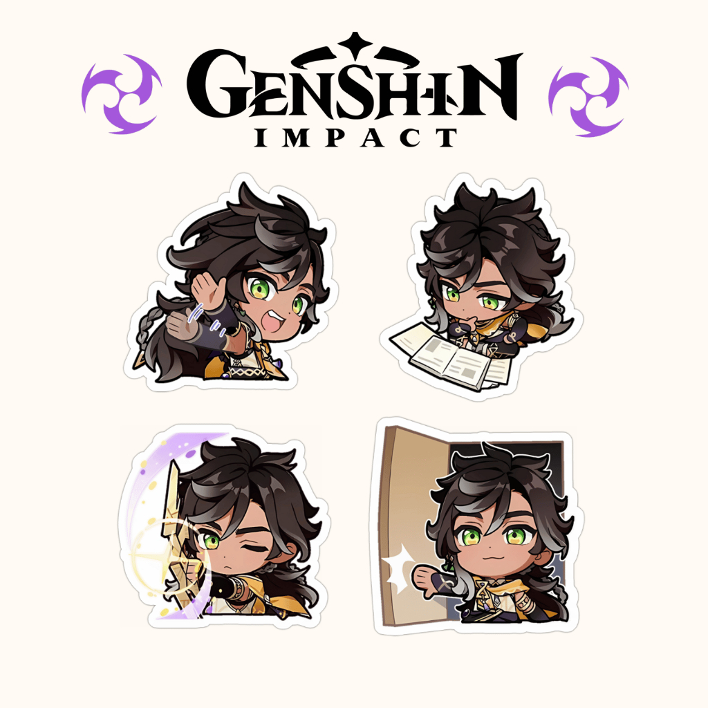 Genshin Impact Sethos Emoji Sticker Set (4pcs) | Shopee Singapore