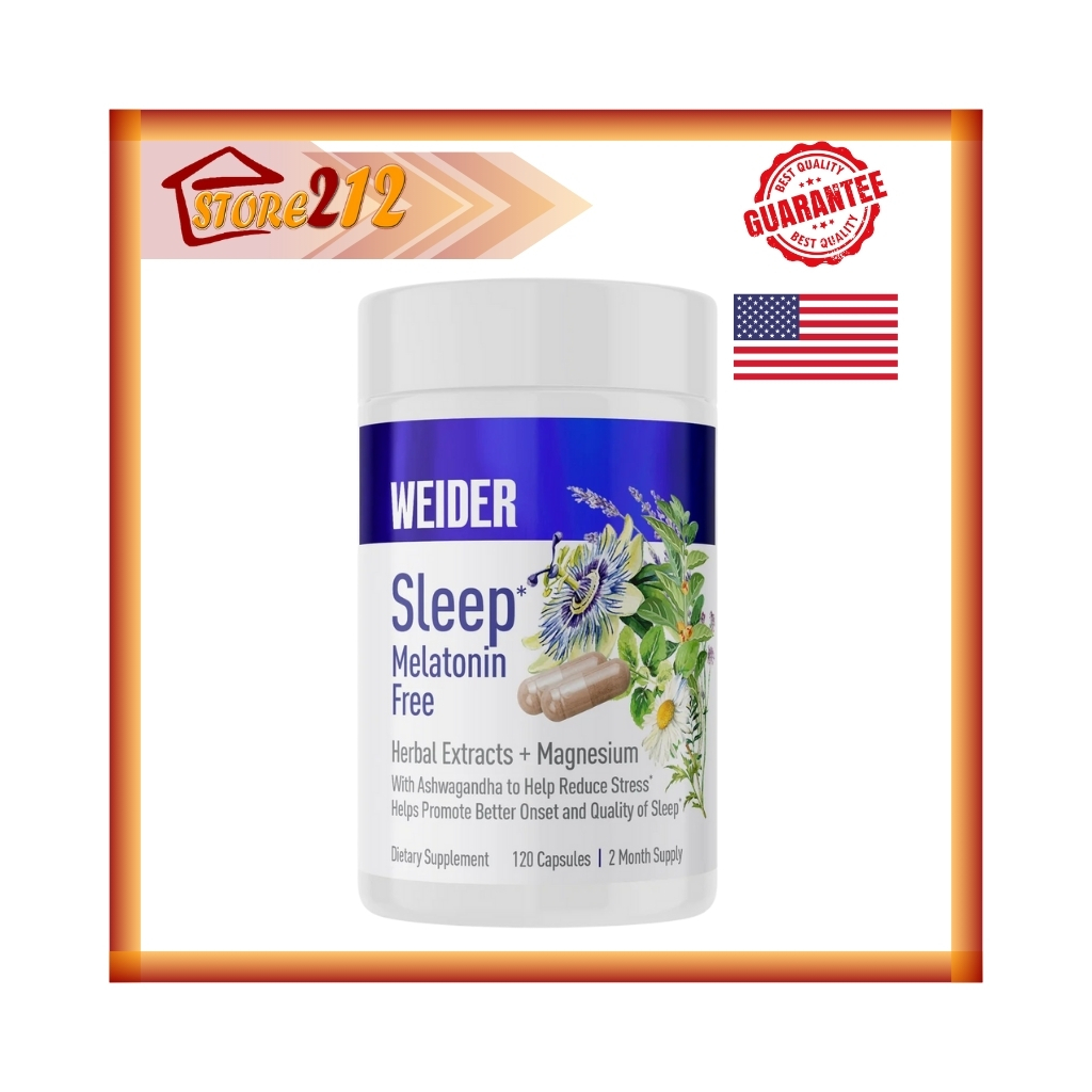 Weider Sleep Melatonin Free Sleep Aid 120Capsules | Shopee Singapore