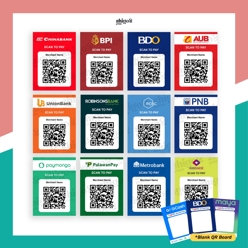 QR code standee for e-money bank signage | Shopee Singapore