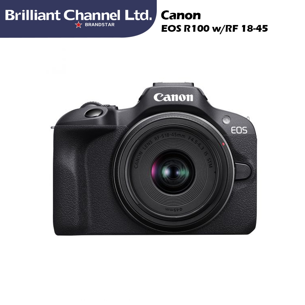 Canon EOS R100 RF-S18-45mm F4.5-6.3 is STM Lens Kit, Mirrorless Camera ...