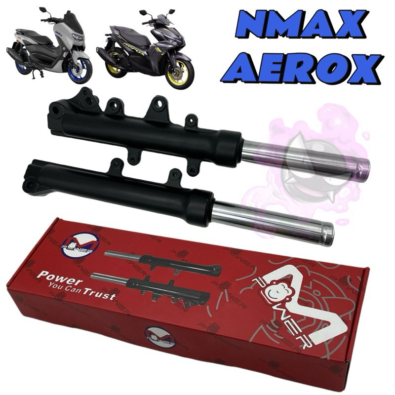 M.POWER NMAX 155 / AEROX 155 FRONT SHOCK ASSEMBLY 1SET FOR NMAX V1 V2 / AEROX V1 V2 (Made In ...