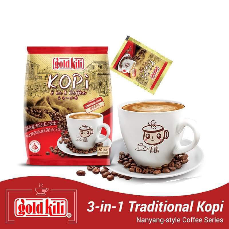 Gold Kili 3-in-1 Traditional Kopi (30 sachet pouch) | Shopee Singapore