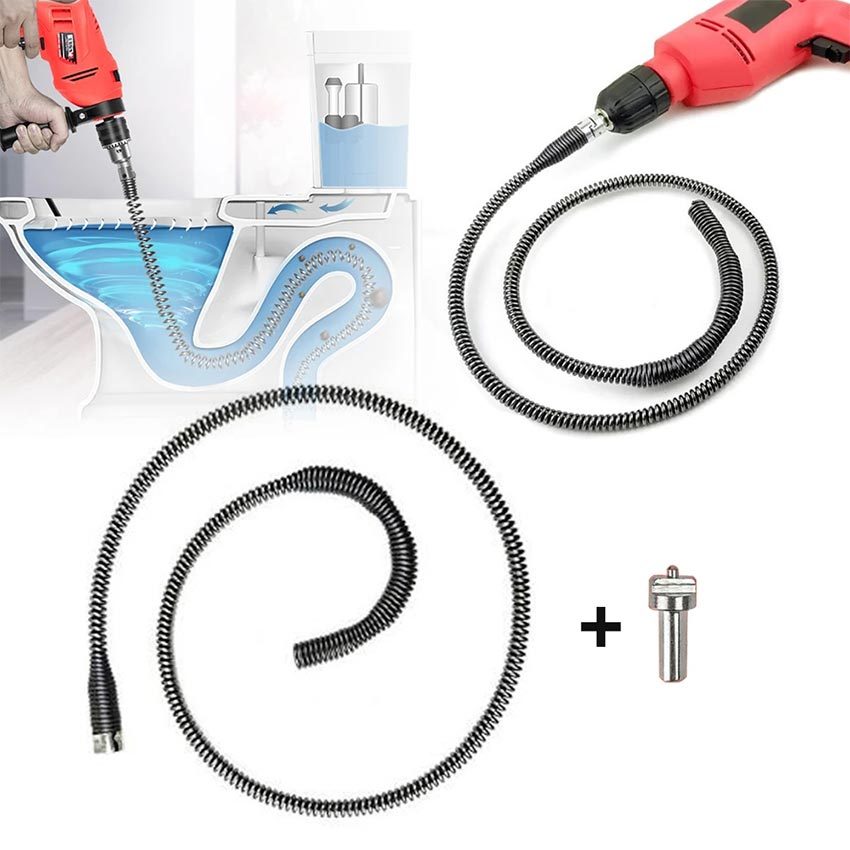 Sewer Dredging Spring Electric Drill Drain Cleaner Pipe Dredger ...
