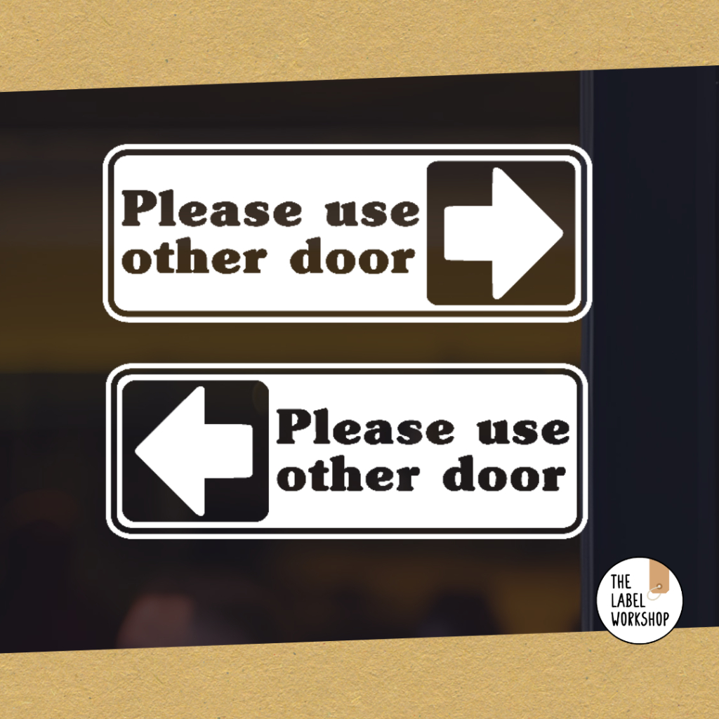 Please use other door sign / door DECAL sticker / door signage / glass ...