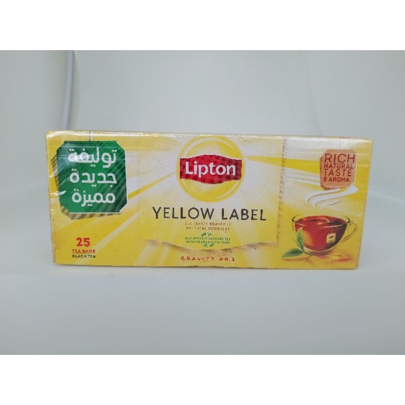 Lipton Black Tea Yellow label/Mint/Cardamom 25 teabags(not individual ...